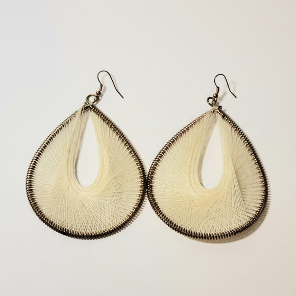 Jewelry | Y2k Cream Brass Braided Outlined Peruvian String Art Thread ...